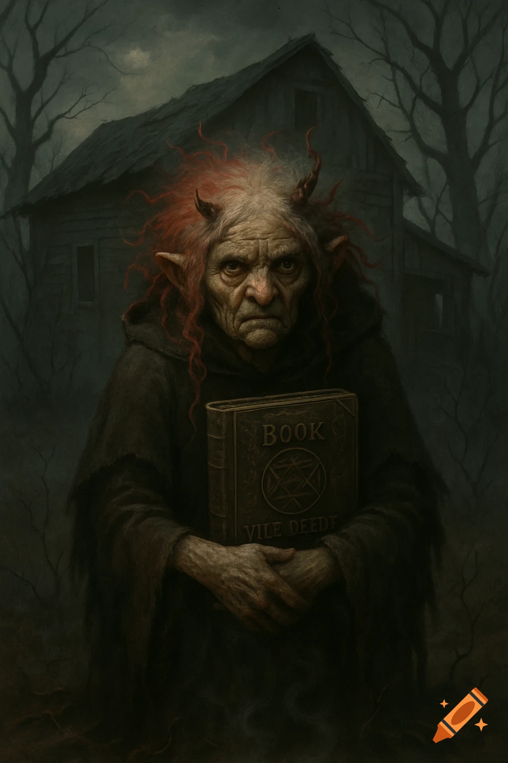 Uncle Sam wizard in a red hat and blue robe, pointing a glowing staff ...