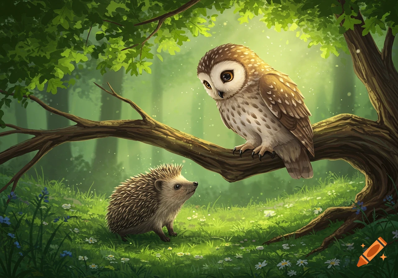 A white barn owl with orange eyes sits on an old stone wall adorned ...