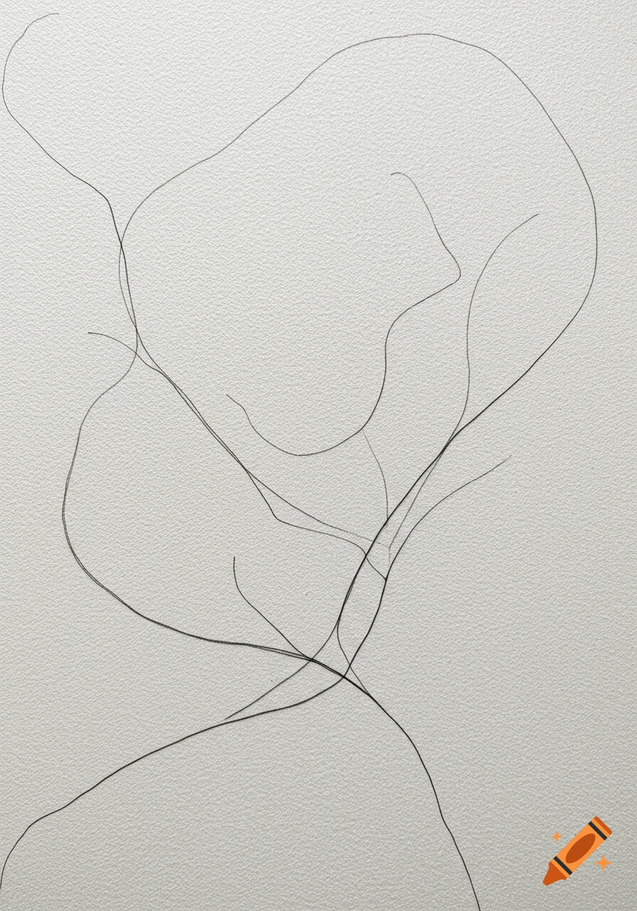 Abstract line drawing of a laughing face in Mondrian and Picasso style ...