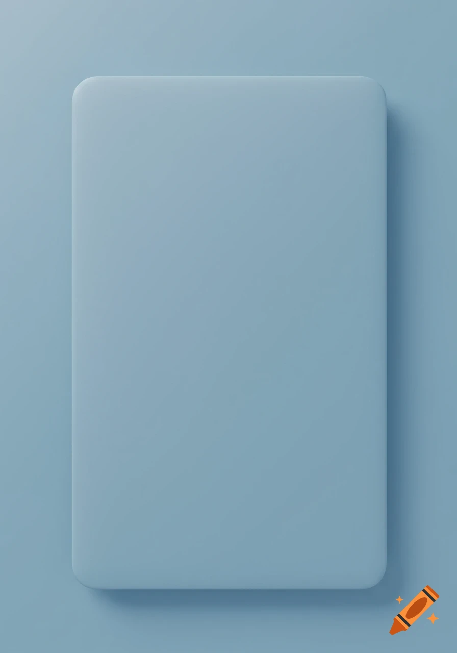 A light blue rectangular shape with rounded corners casts a soft shadow ...