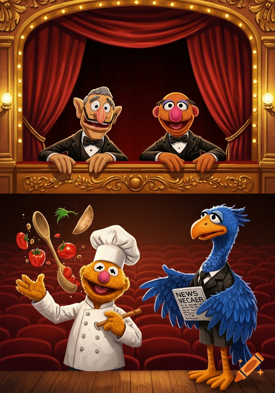 Elmo, a pirate carrot, and a celery stick in a kitchen explain chewing ...