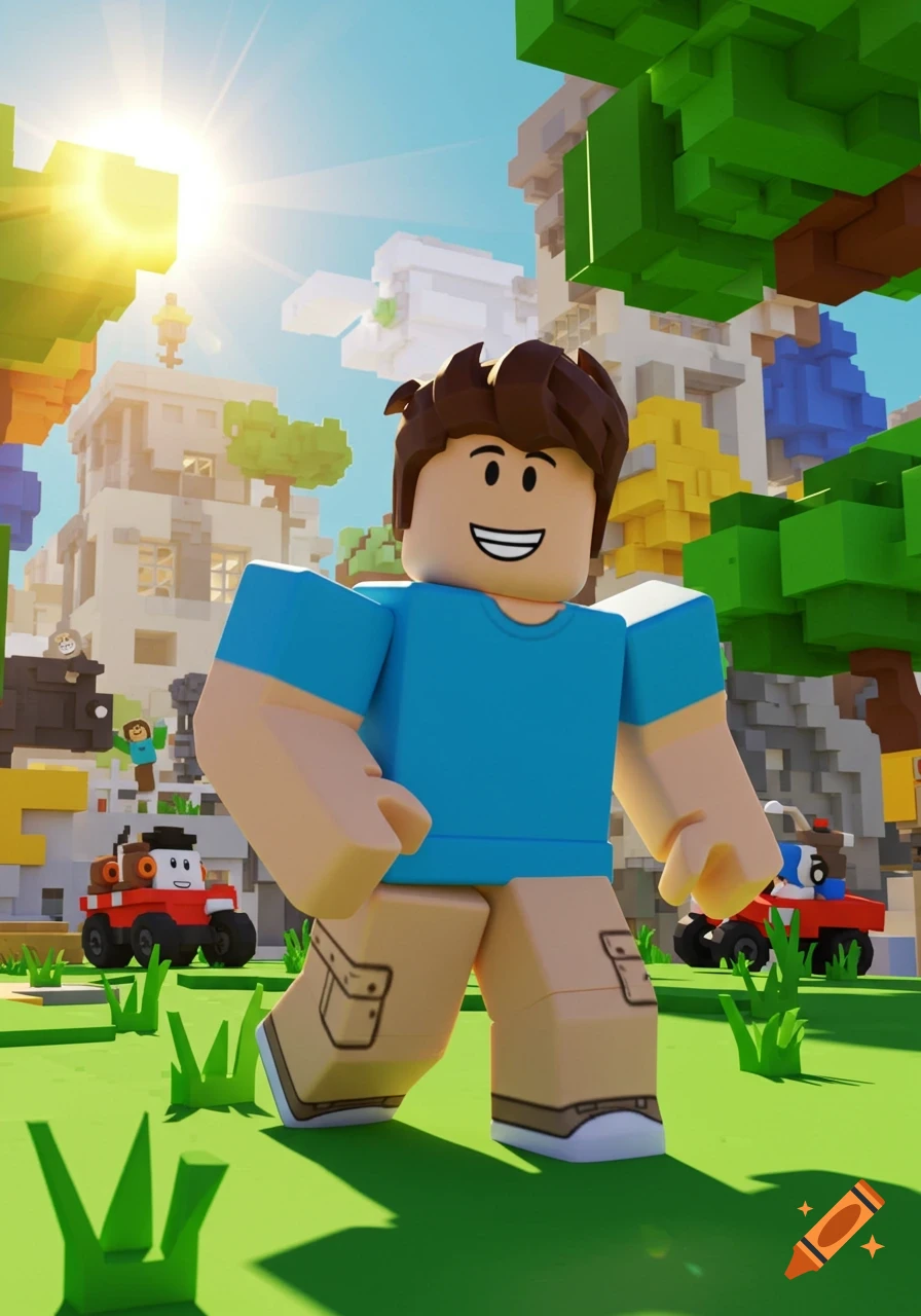 Roblox Obby game icon featuring rainbow flying platforms on Craiyon