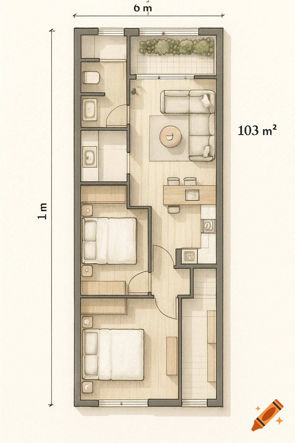 Deck Plan created on Craiyon