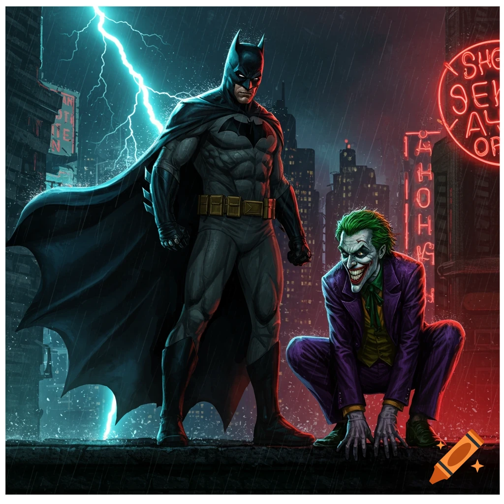 Mr. Incredible and Homer Simpson face off under a stormy, lightning ...