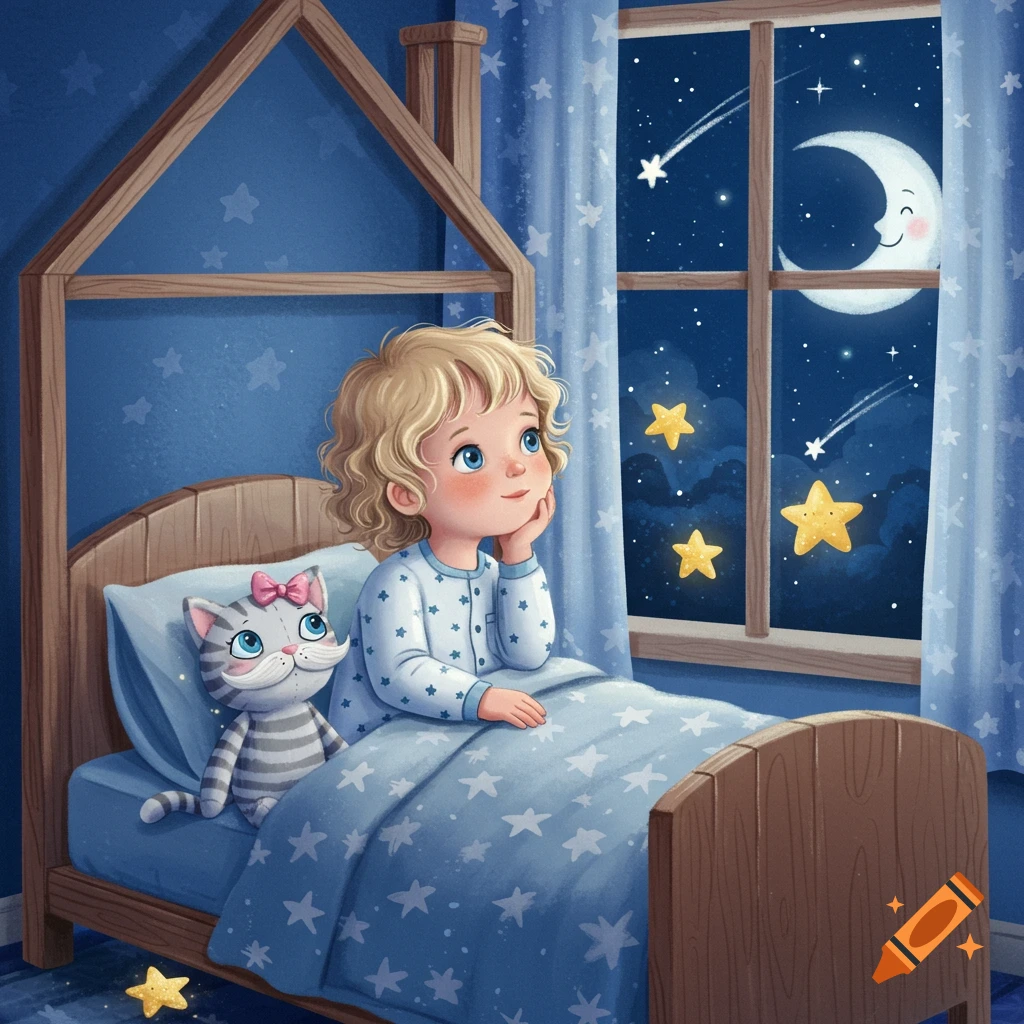 Cartoon of a girl and her cat playing in the snow on Craiyon