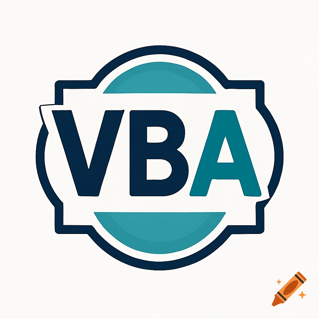 A logo featuring the letters 'VBA' in dark blue and teal, set within a ...