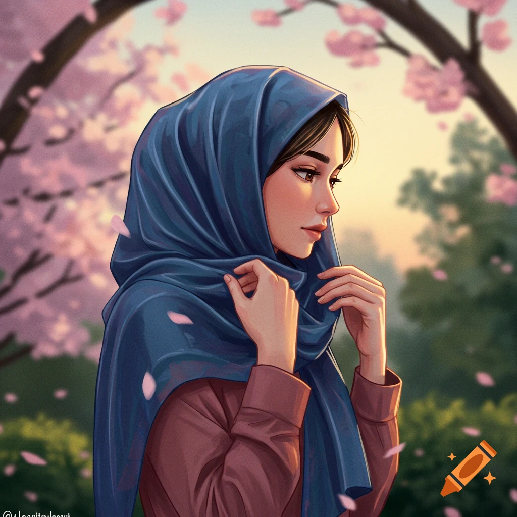 Cartoon illustration of a bearded man with a shaved head and a woman in ...