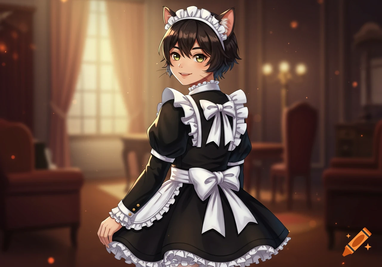 Maid+skin+minecraft created on Craiyon