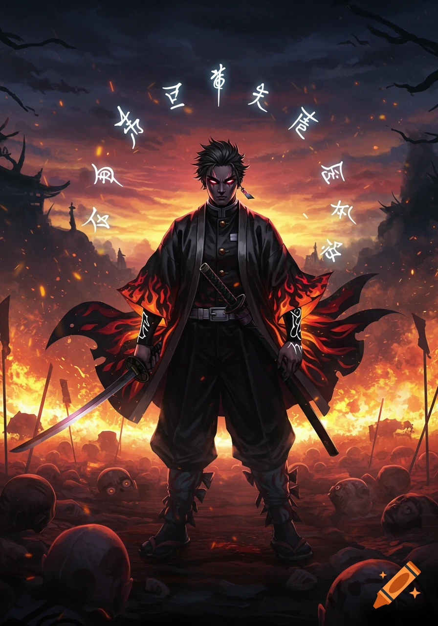 Demon+slayer+image+font+decran created on Craiyon