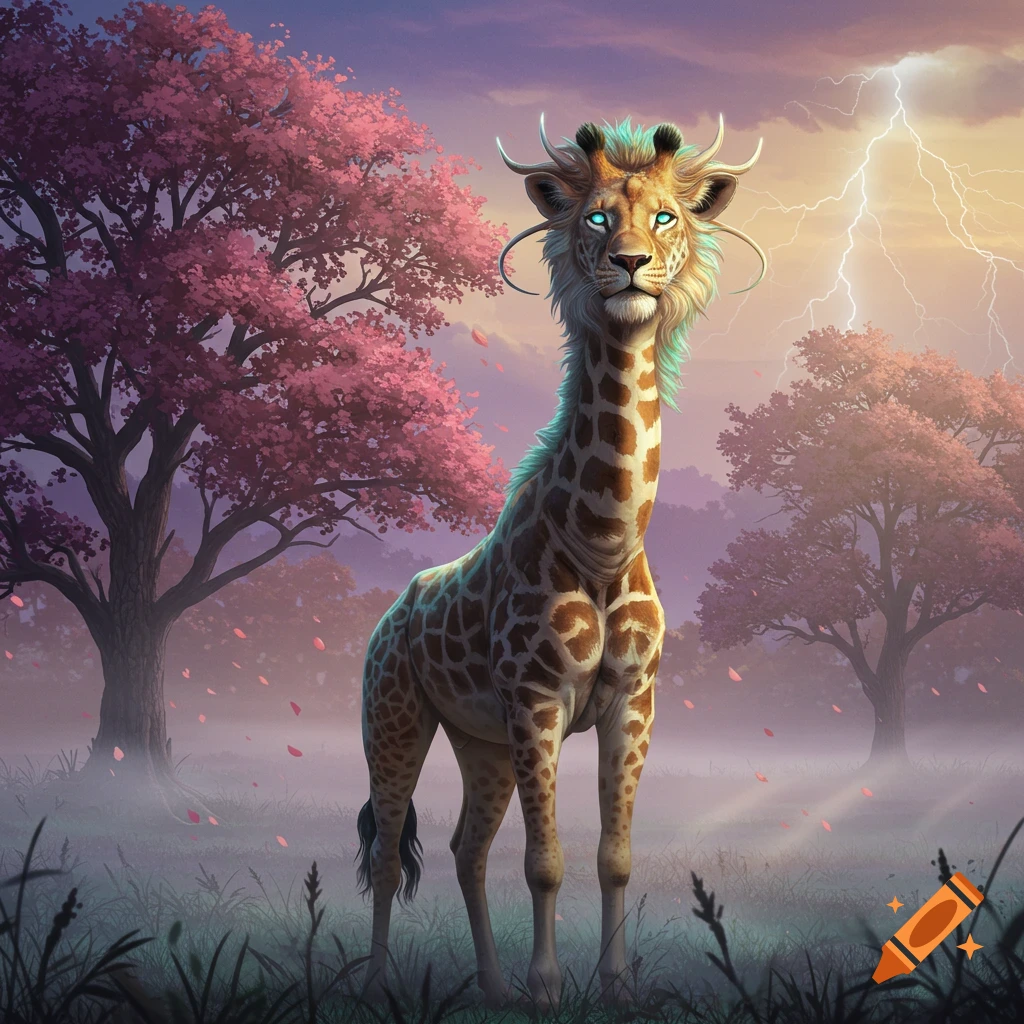 Cartoon Giraffe created on Craiyon