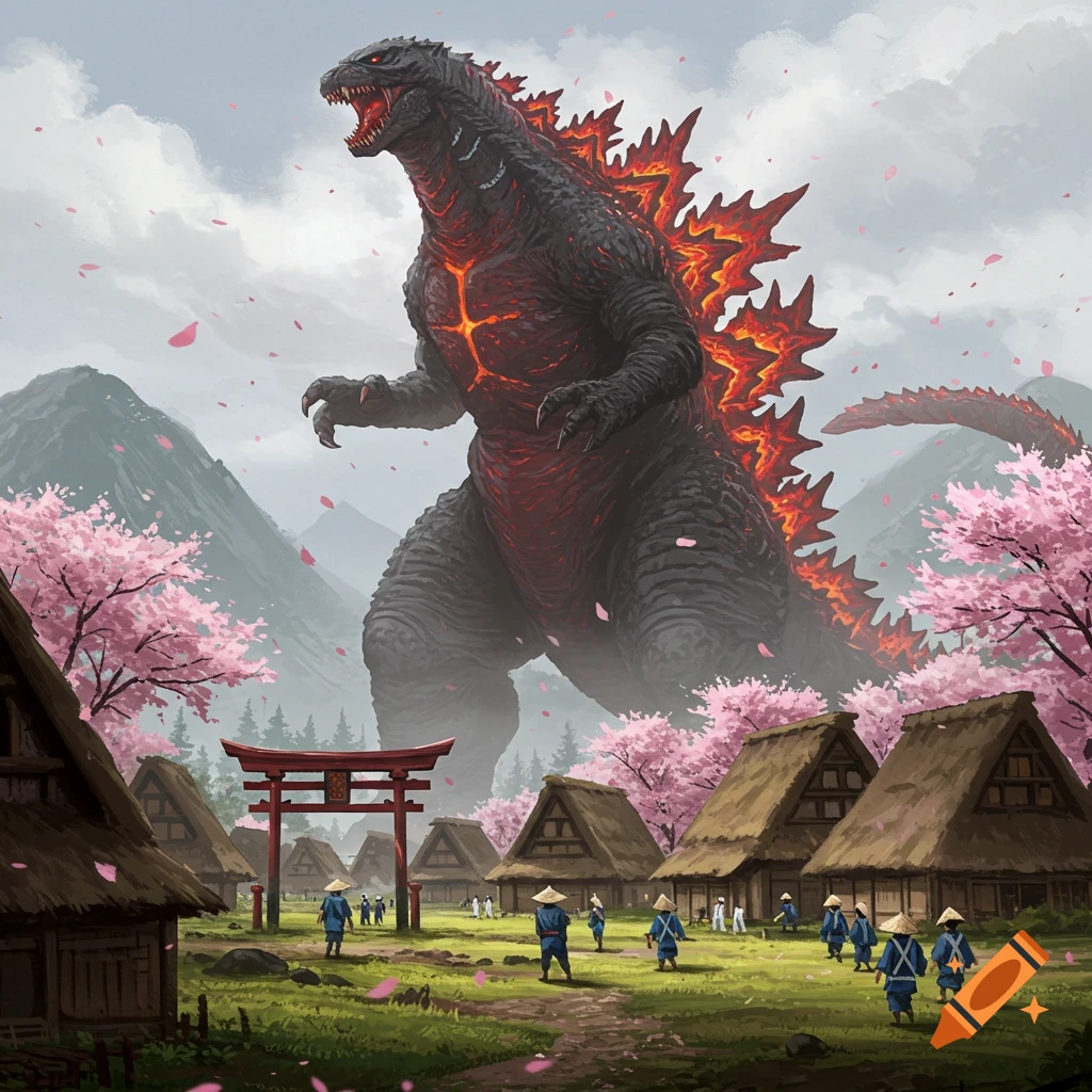 Godzilla+art created on Craiyon