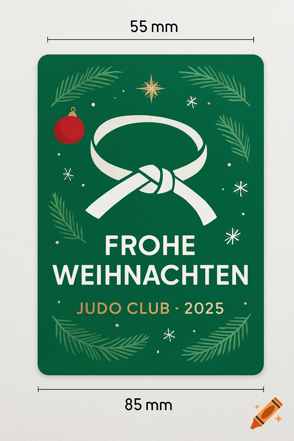 Frankfurt am Main skyline on a snowy winter night with Christmas trees ...