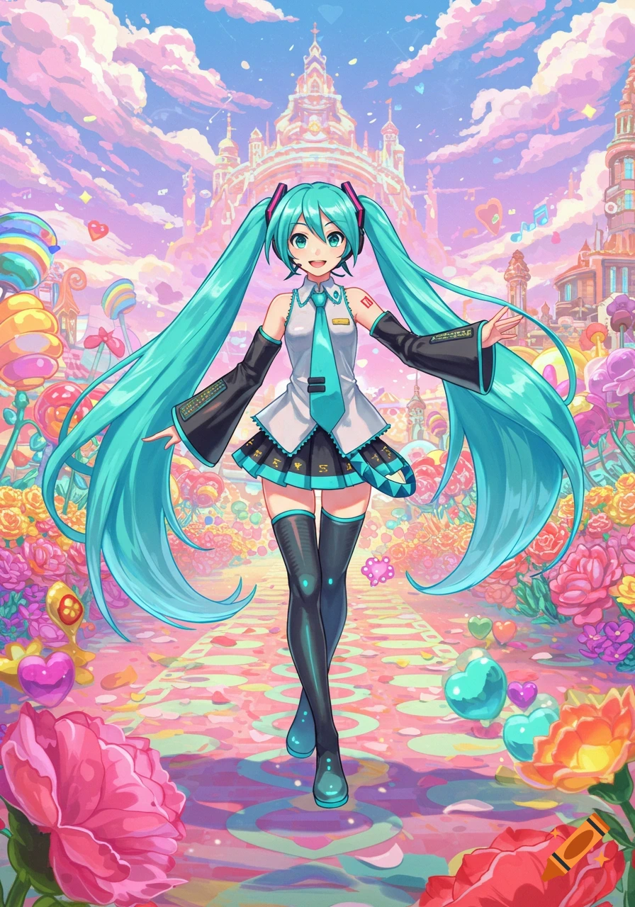 Hatsune Miku images created on Craiyon