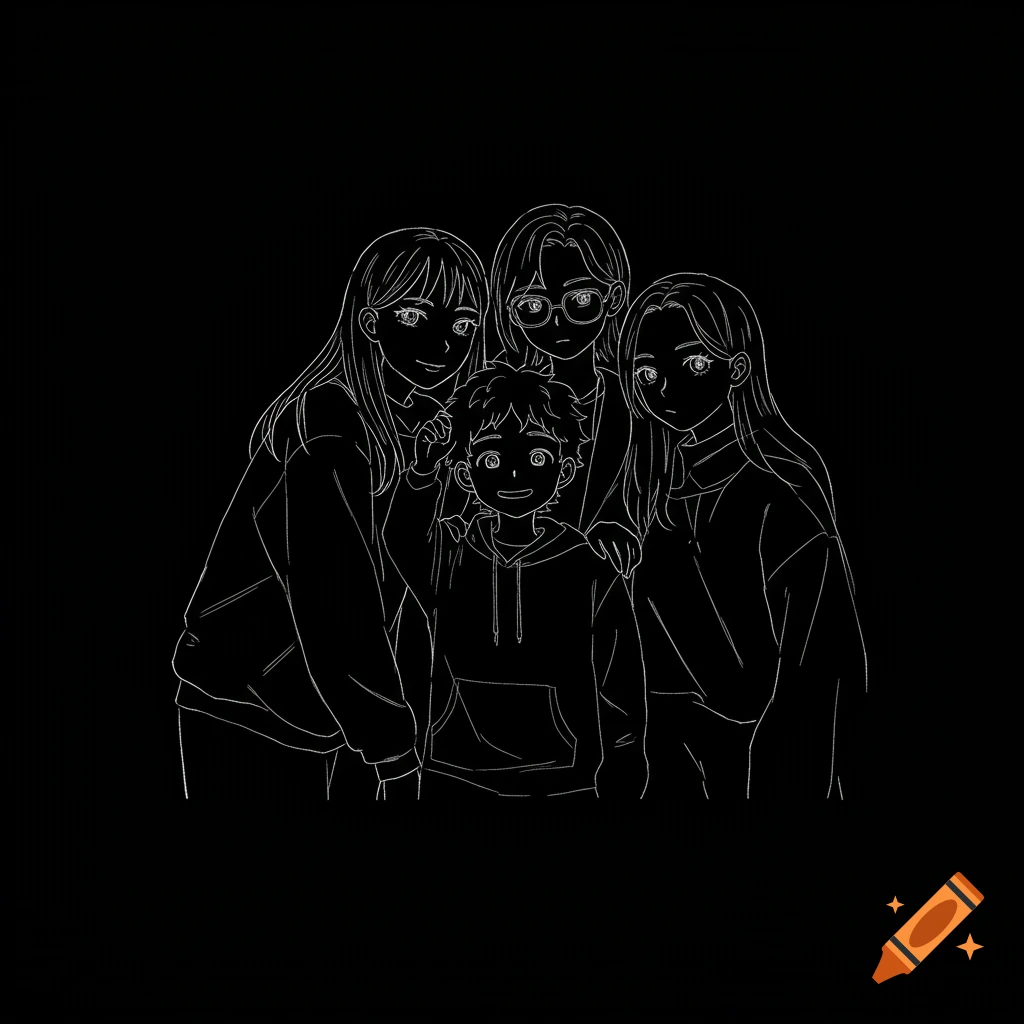 Embroidery+art+black+line created on Craiyon