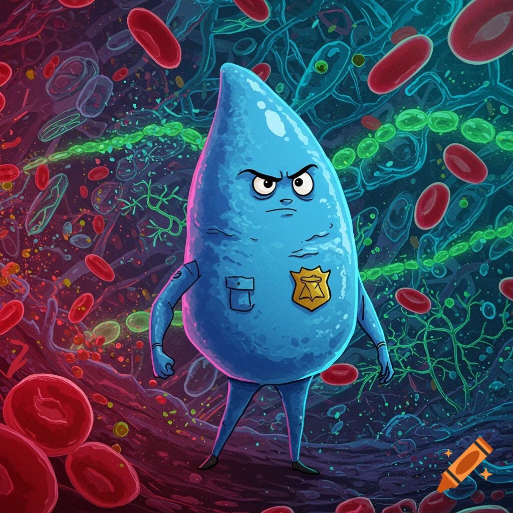 A vibrant cartoon shows cheerful platelets in hard hats acting as a ...