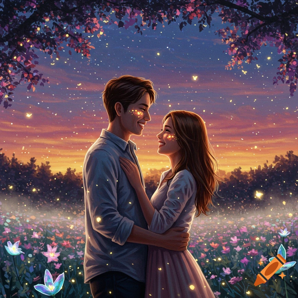 A man kneels and proposes to a woman under a flower-covered arch with ...