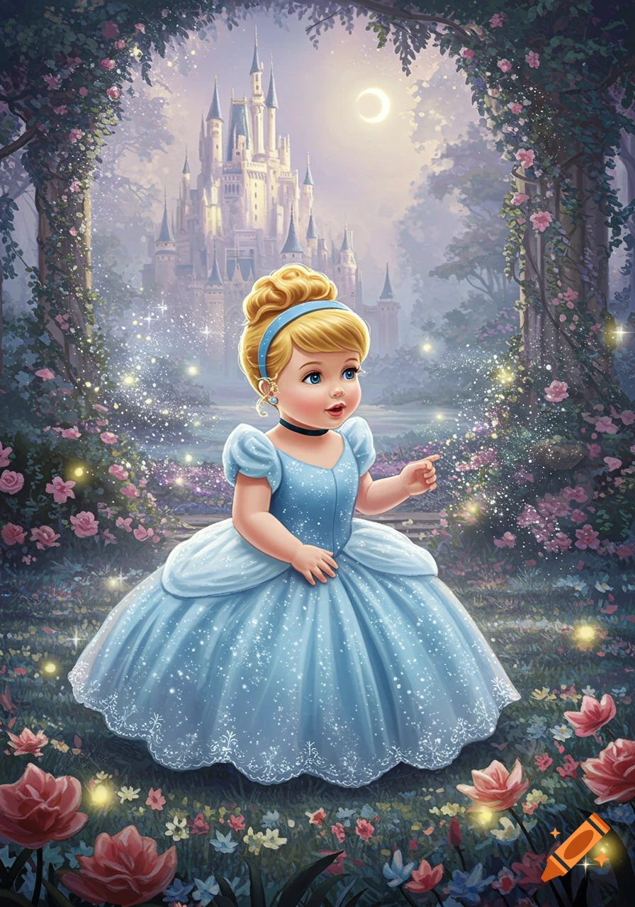 Colorful cartoon illustration of a queen cuddling her baby princess in ...