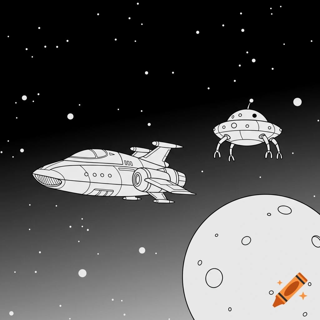 Alien+spaceship+on+moon created on Craiyon