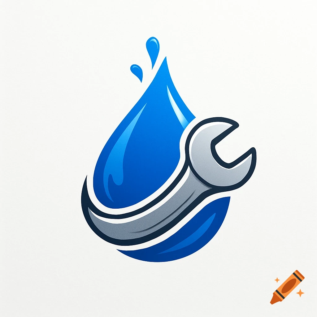 A circular logo featuring a blue water drop, a green stylized human ...