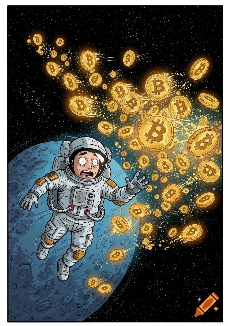 A pixel art wizard in blue robes, adorned with binary code and crypto ...