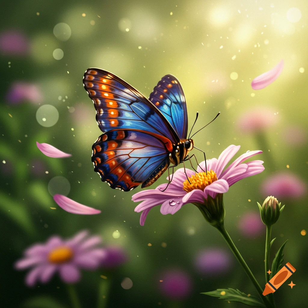 A vibrant, iridescent hummingbird flies between two open hands in a ...