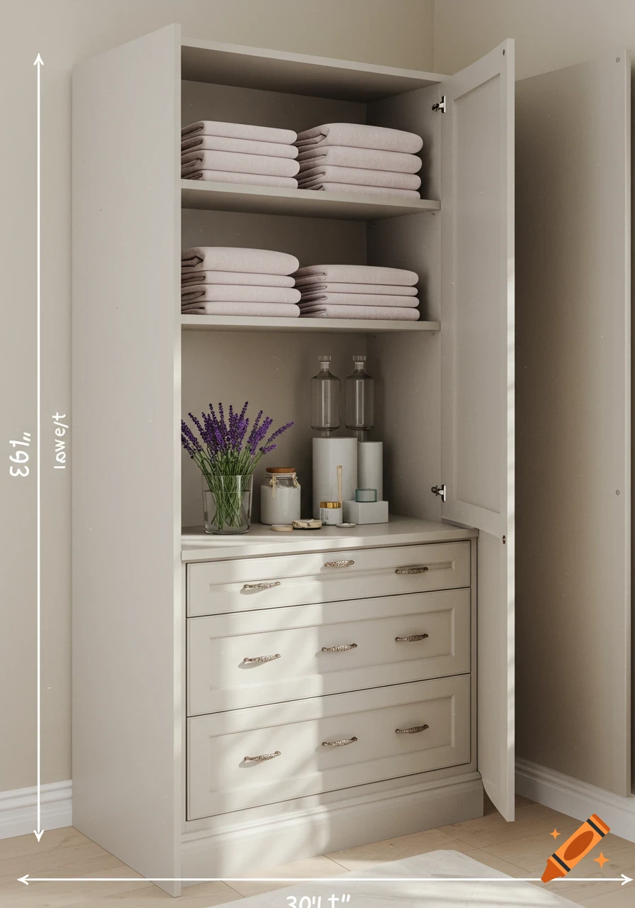 ニトリ+食器棚+取扱説明書 created on Craiyon