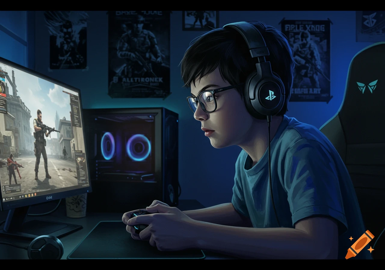 Gaming+photo created on Craiyon