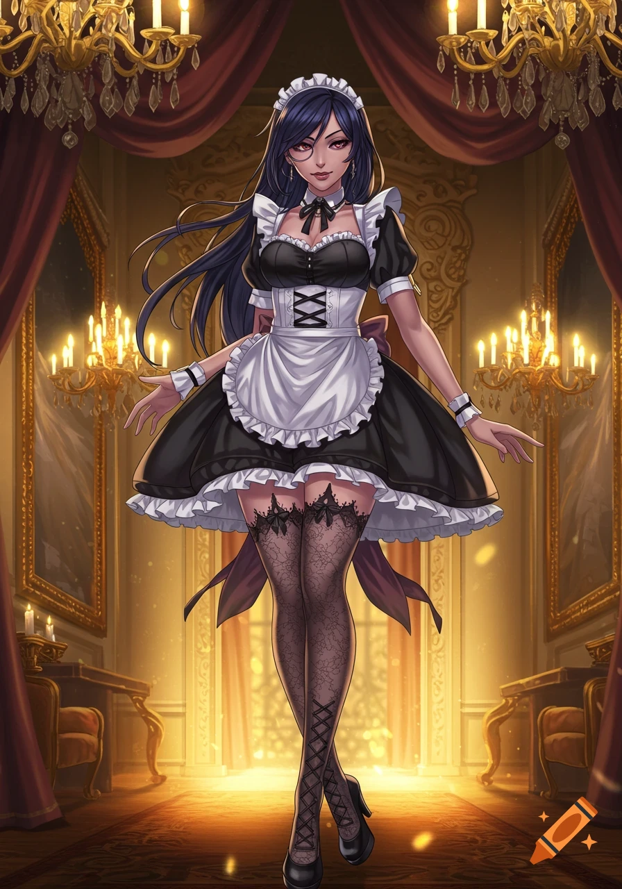 Maid+skin+minecraft created on Craiyon