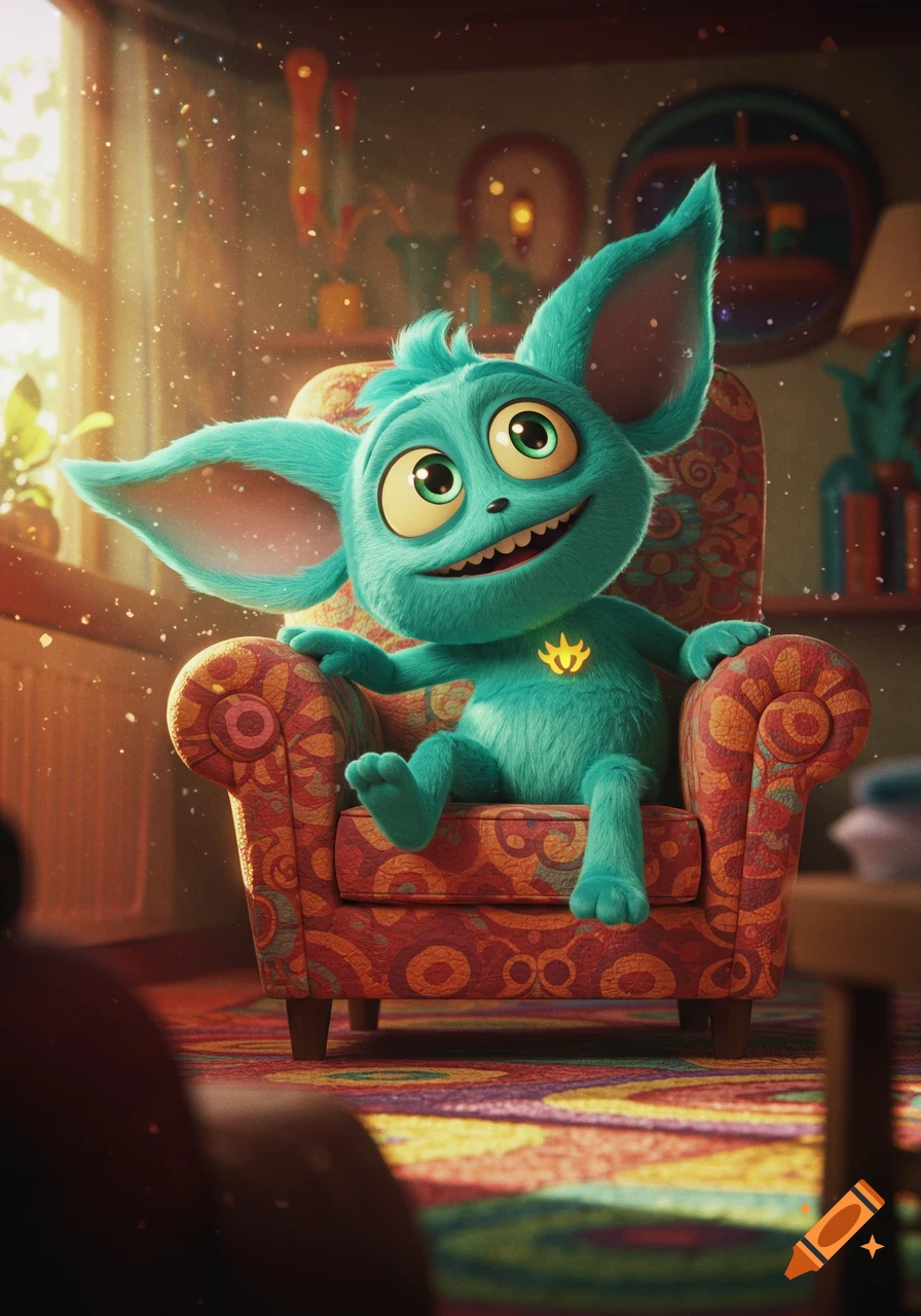 Dobby the house-elf, smiling and looking over his shoulder, wearing a ...