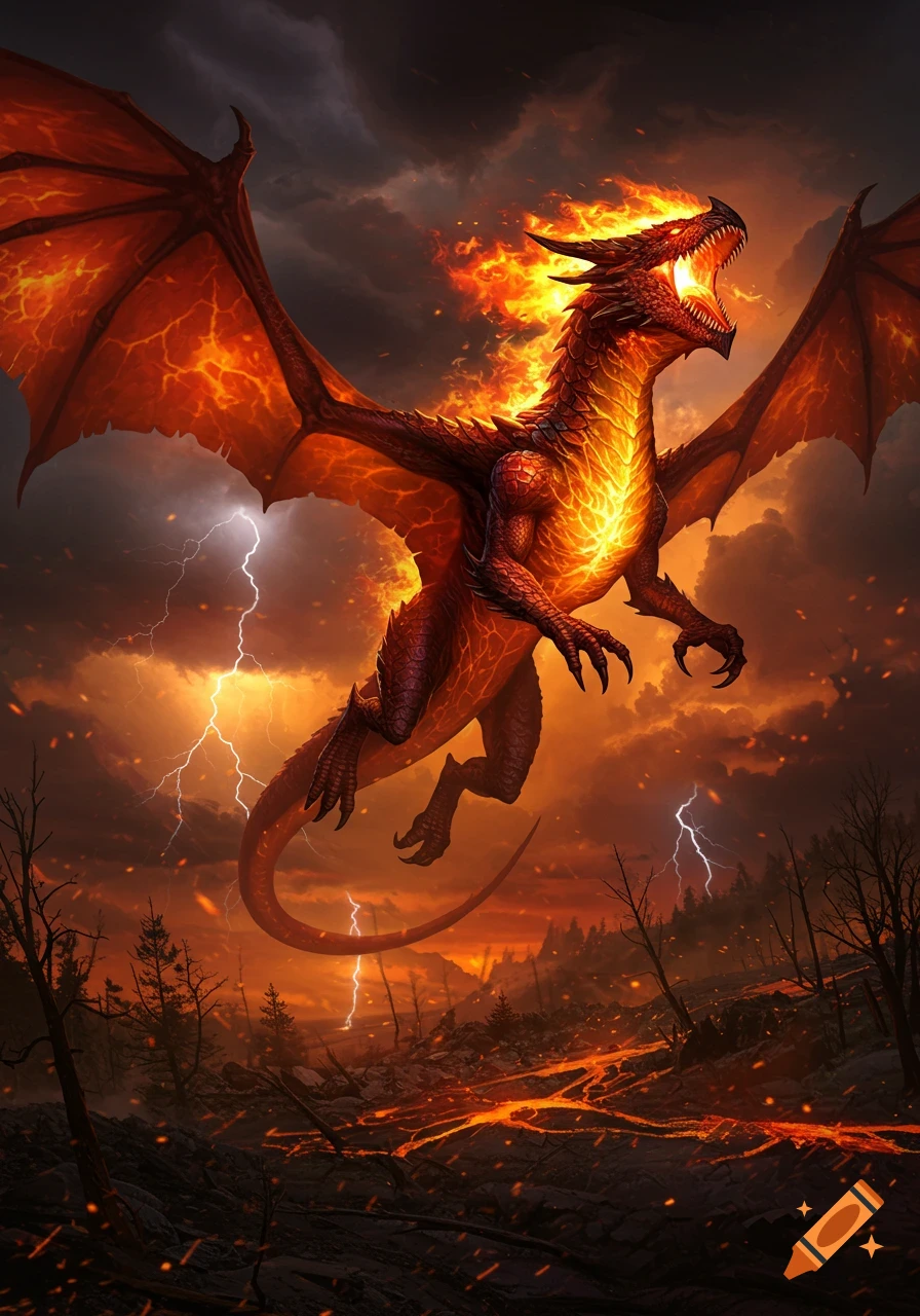 Dragon God Flying created on Craiyon