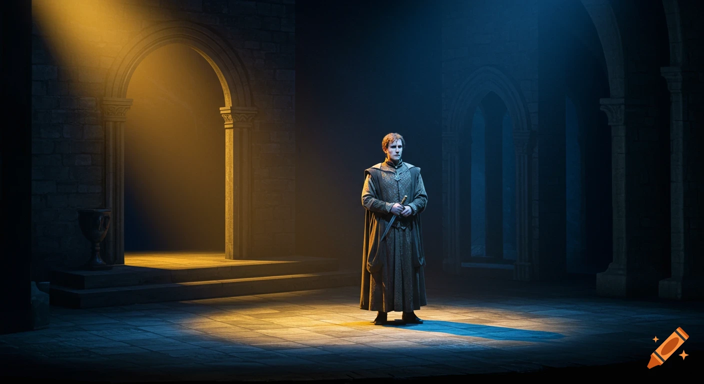 A hyperrealistic photo of a man in a dark suit and crown, sitting on an ...