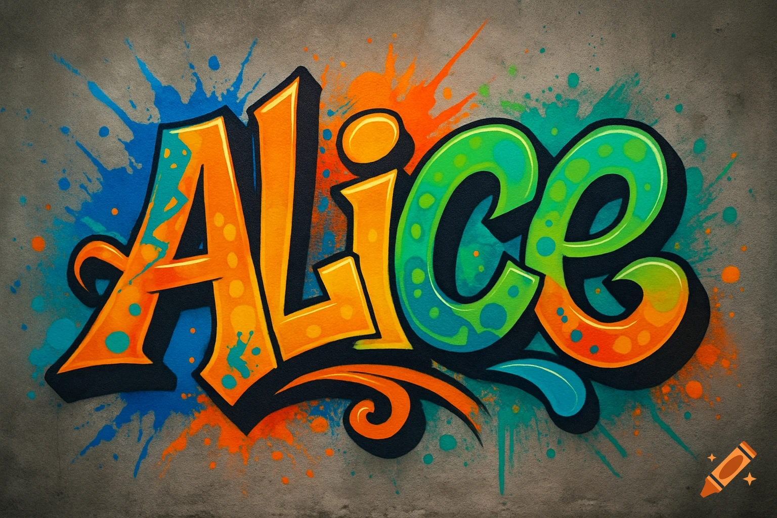 Colorful graffiti art spelling 'MTS' with paint splatters and drips on ...