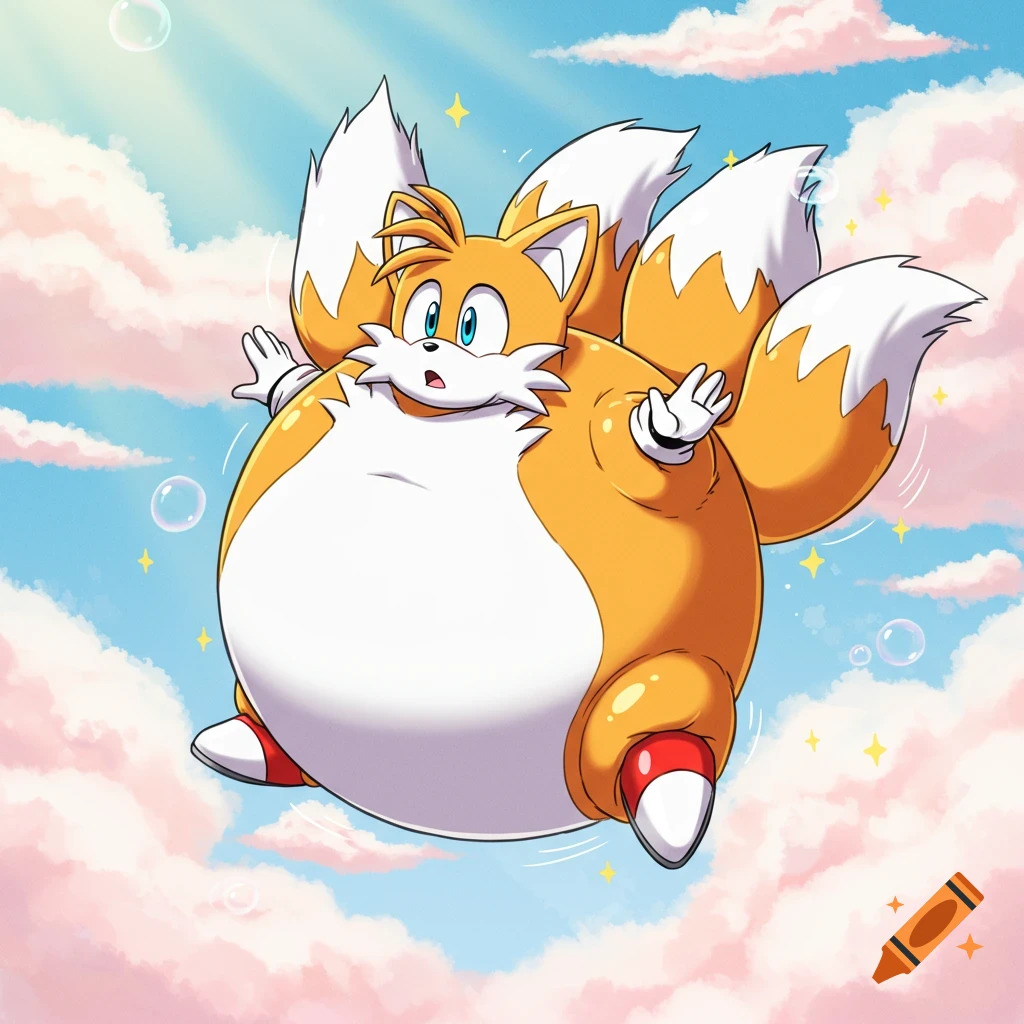 Cream the Rabbit, inflated in a pink turtleneck sweater, sits on a ...