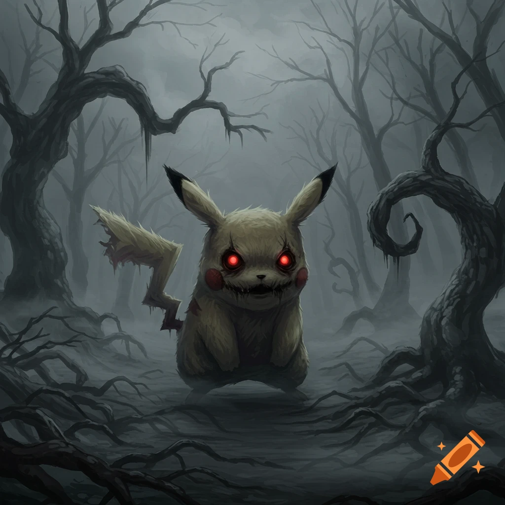 Scary Grinch peeking around a dark corner on Craiyon