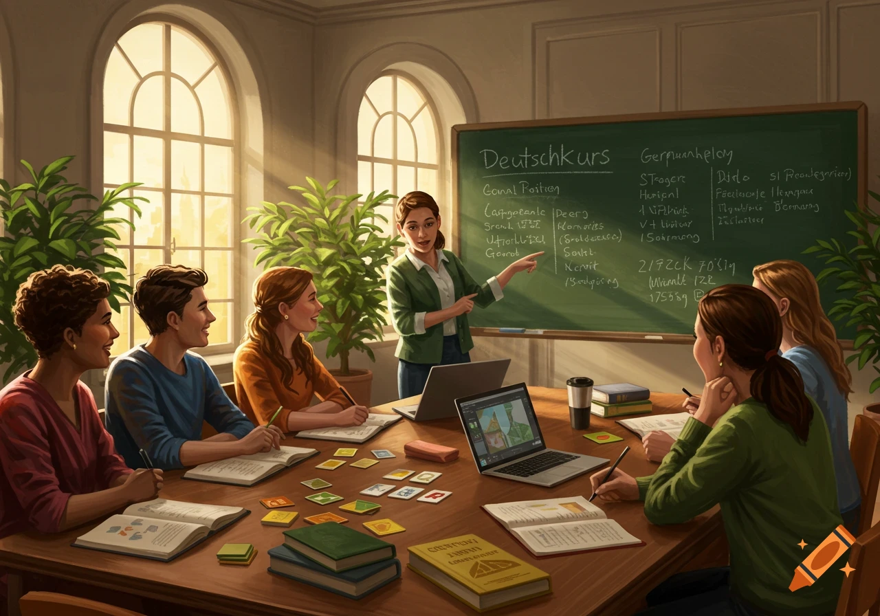 Two men and three women, likely parents and students, sit around a ...