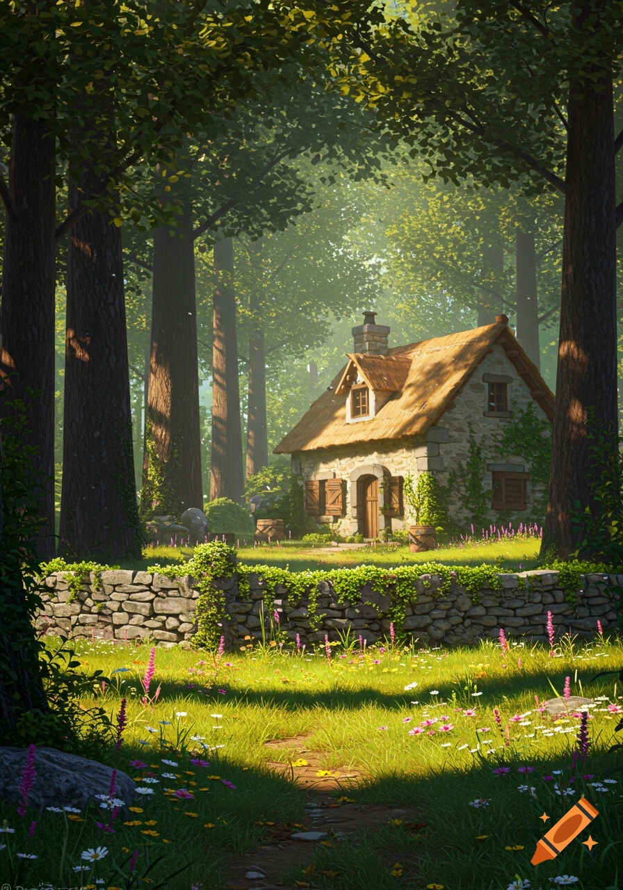 A detailed cross-section of a pink dollhouse with a red roof, showing ...