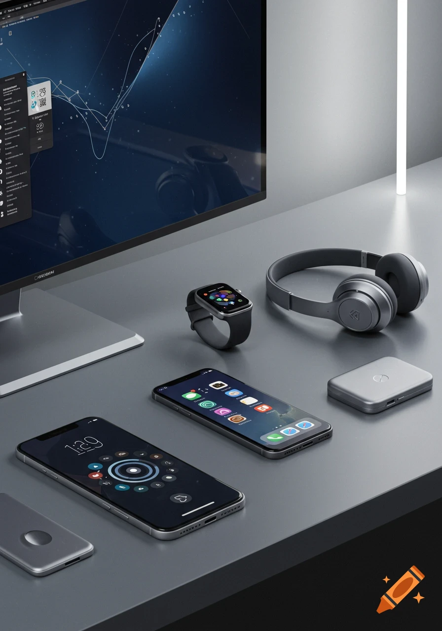 White over-ear headphones with rose gold accents displayed in a clean ...