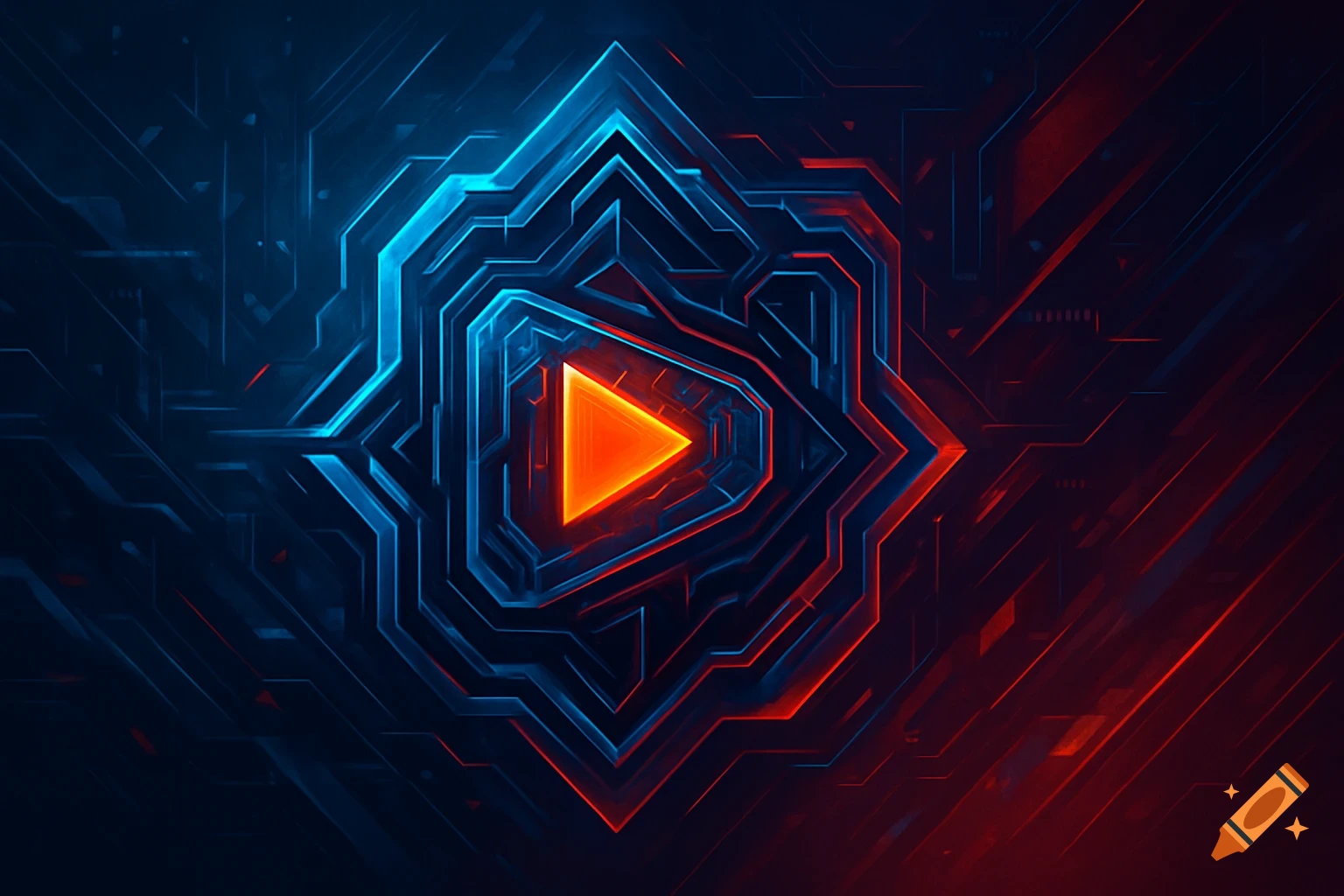 An abstract, colorful geometric pattern composed of interlocking cubes ...