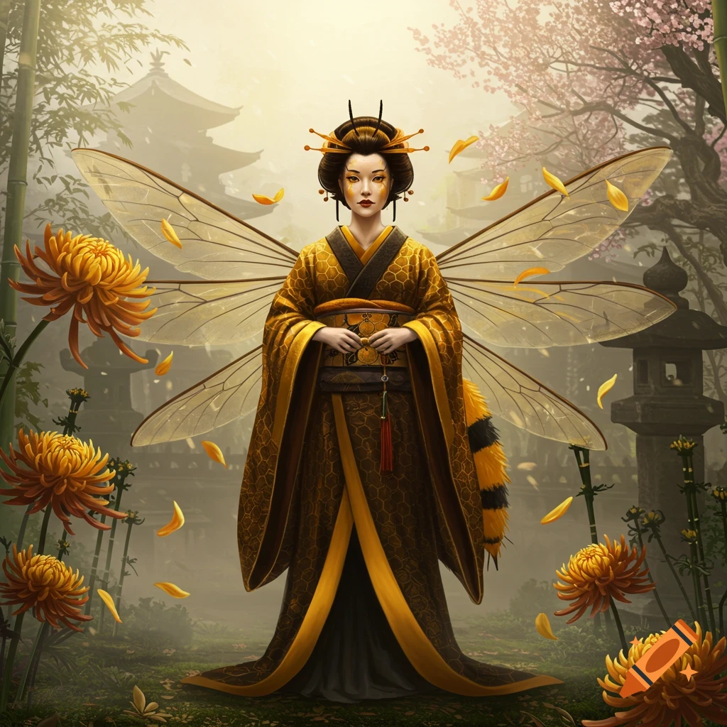 Illustration of mystical Raven and elegant Mother Goose in hooded cape ...