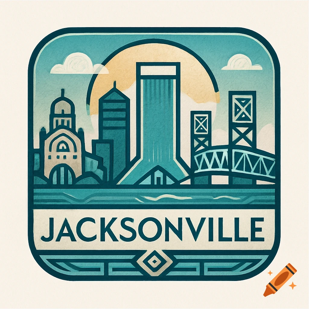 A city skyline at dusk with a large rocket by a river, text reads 'MOVING TO HUNTSVILLE' at the ...