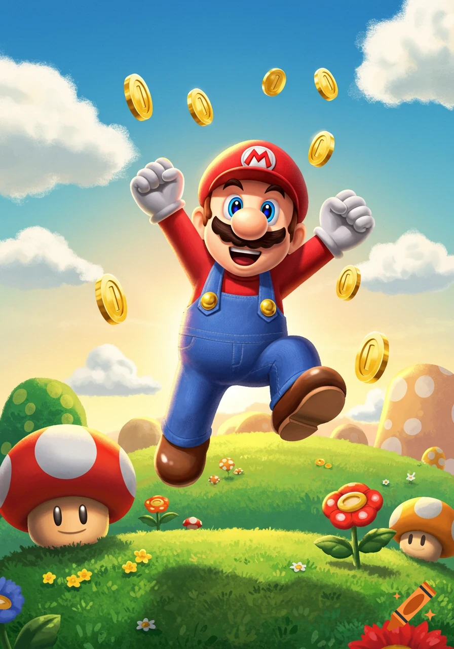 A cartoon character resembling a fusion of Mario and Iggy Koopa with ...