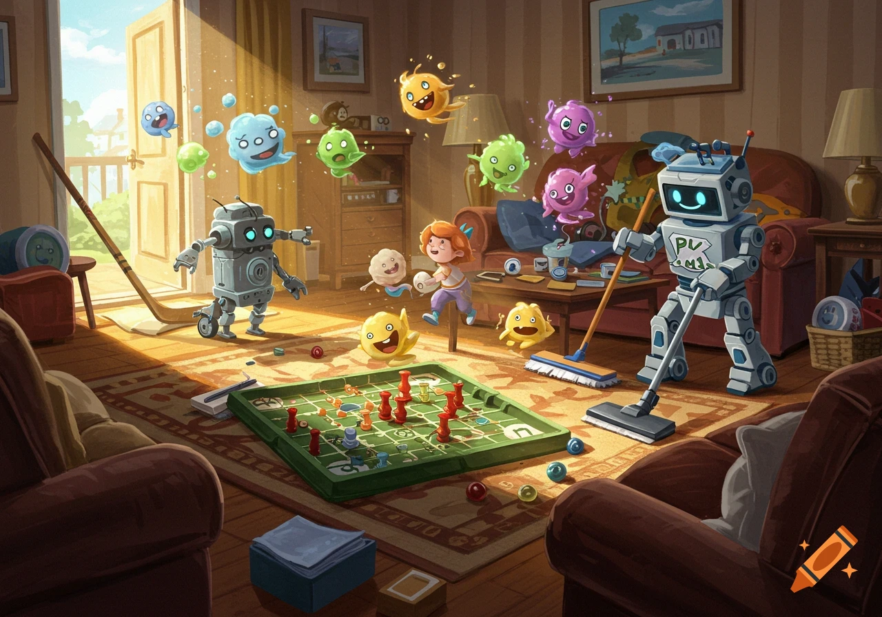 Hand-drawn cartoon of a red claw machine filled with cute stuffed ...