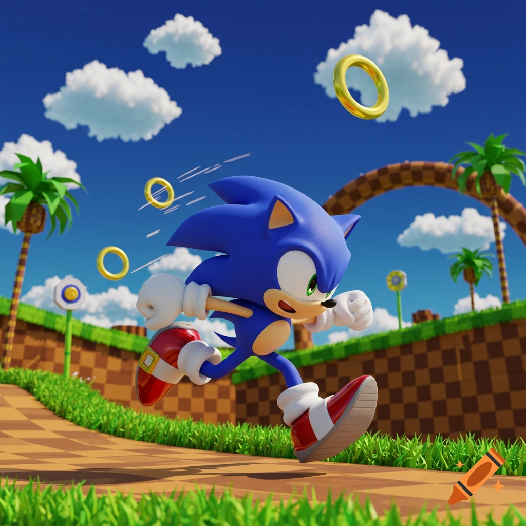 Sprite+animation+sonic created on Craiyon