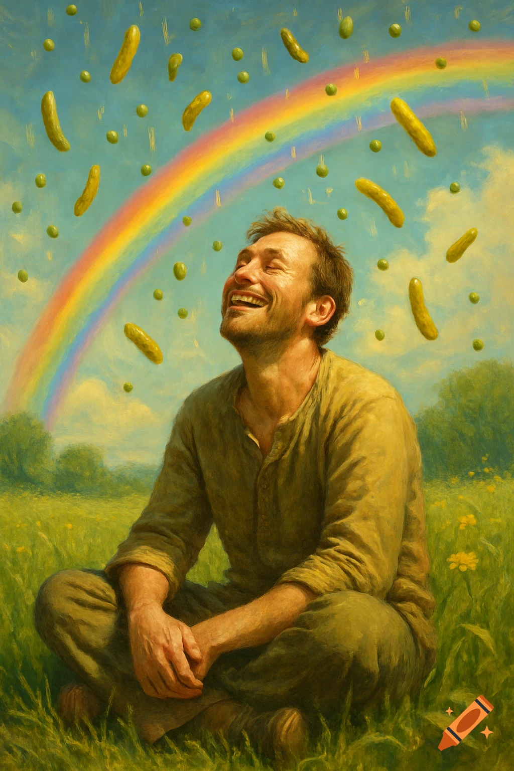 An overweight man in a Superman costume with long blonde hair makes an ...