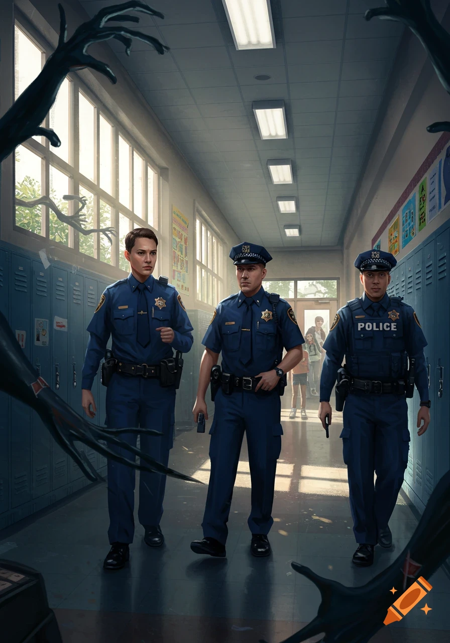 Muscular Smurf in riot police gear on Craiyon