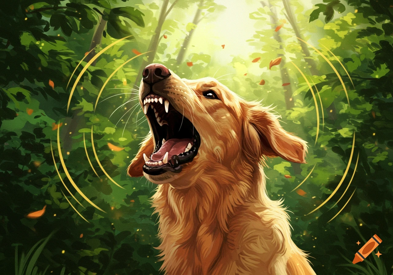 Big+teeth+dog+poster created on Craiyon