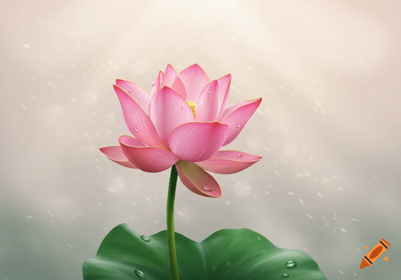 Soft pink and cream abstract painting of a multi-layered flower with ...