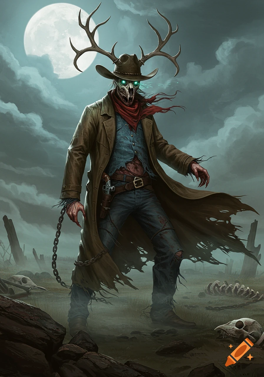 Red demon pirate with sharp teeth, pirate hat, holding a flintlock ...