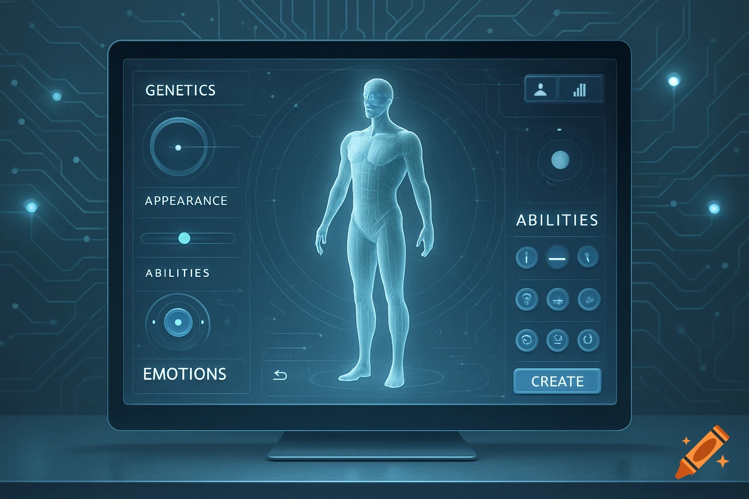 Ultrasound+icon created on Craiyon