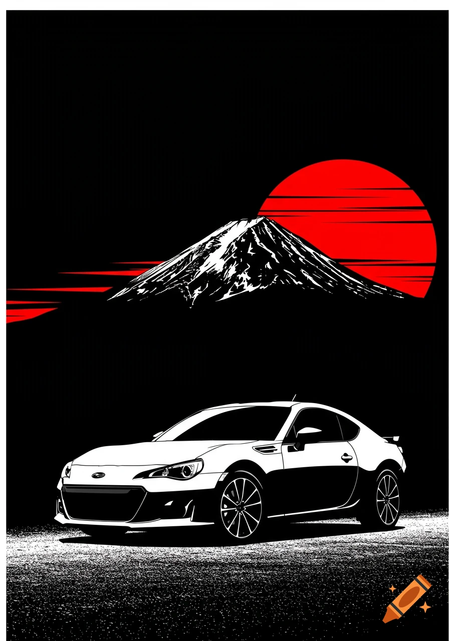Subaru+background created on Craiyon